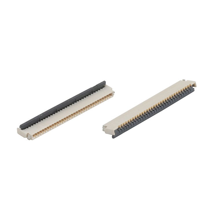 0.5MM Pitch FFC FPC Connector Right Angle Double Contact Type 1.0H Zif ...