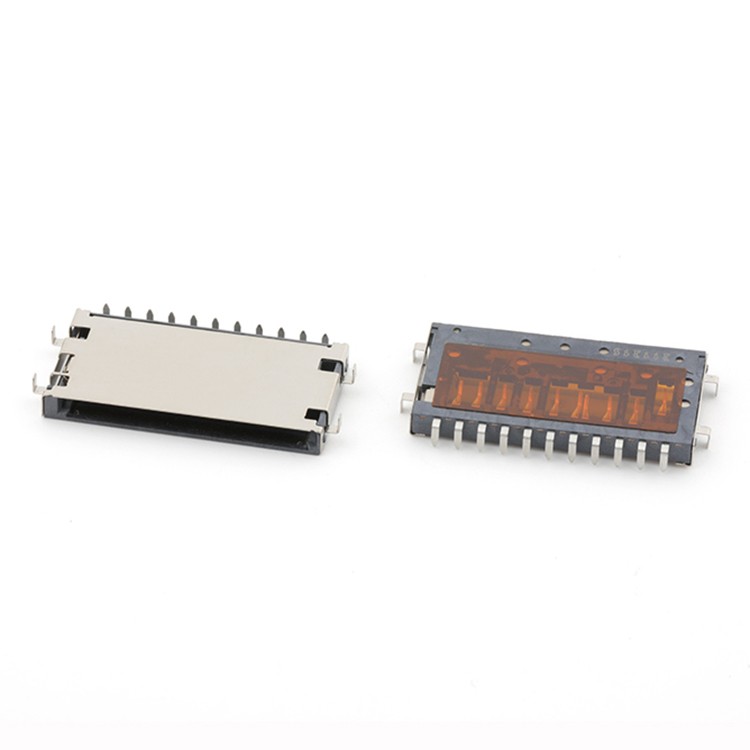 11Pin Normal Open Bottom Mount SD Card DIP Type Connector