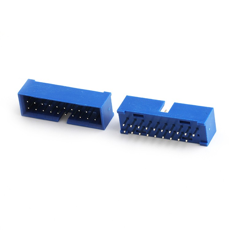 19Pin Box Header Male Connector Blue Color 2.0 Pitch Dip Box Header ...