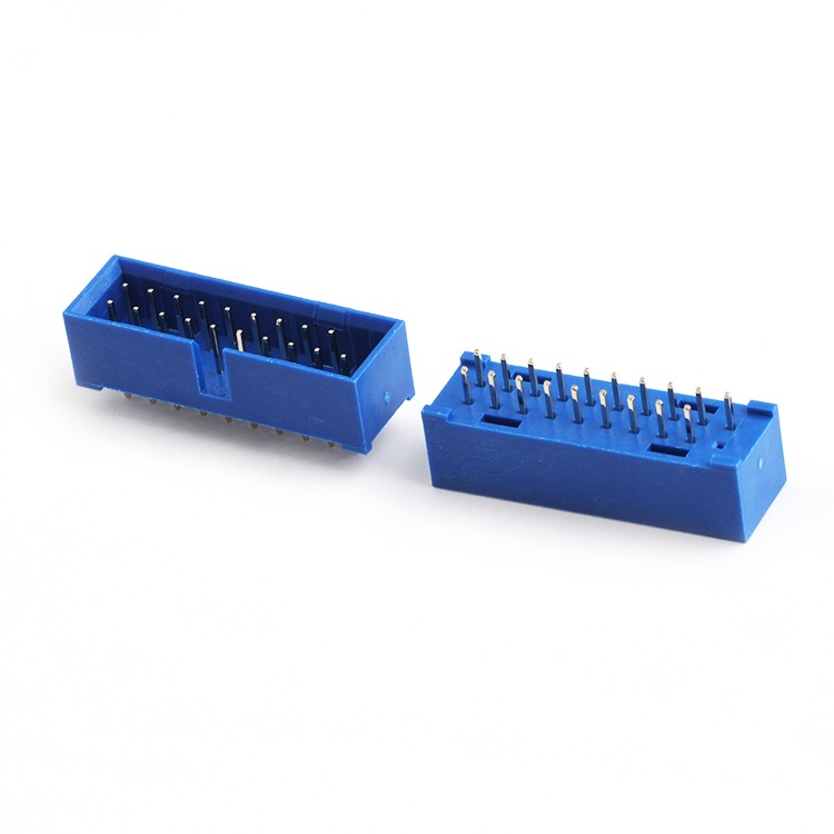 19Pin Box Header Male Connector Blue Color 2.0 Pitch Dip Box Header ...