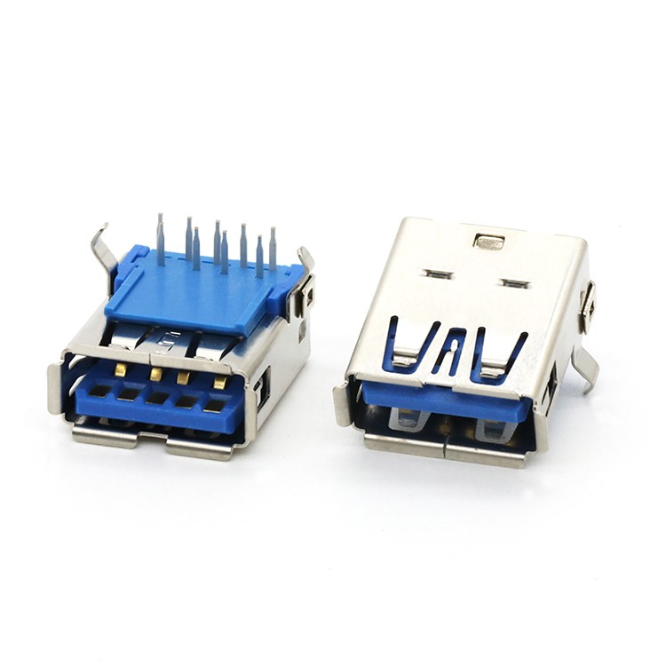 Top Mount USB 3.1 Version A Female Socket Connector with Flange